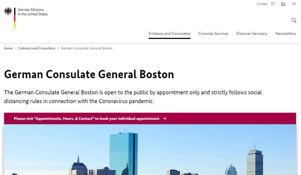 Ultimate Adviser for Applying German Schengen Visa from Boston, USA