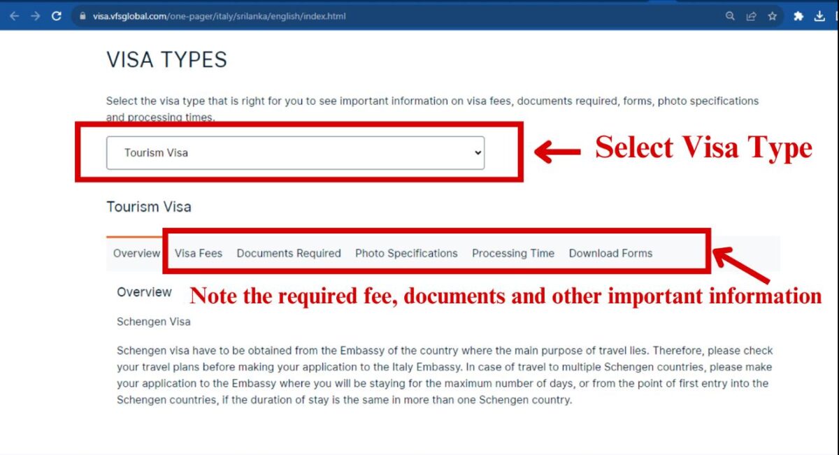 How to Apply Italian Schengen Visa from Sri Lanka and Maldives