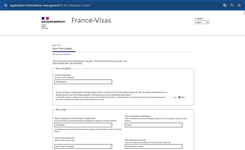 Practical Direction for Apply French Schengen Visa from Zimbabwe