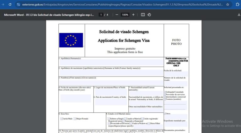 Total Guide for Apply Spanish Schengen Visa from Jamaica