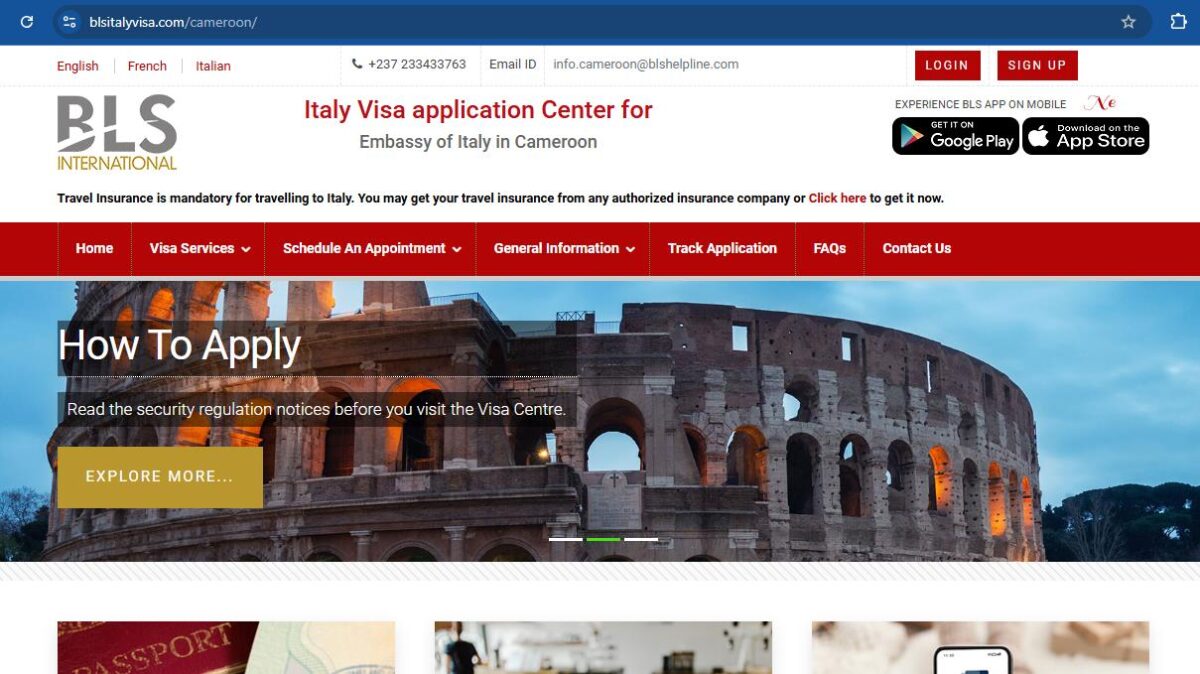 Step-by-Step Tutor for Apply Italian Schengen Visa from Cameroon